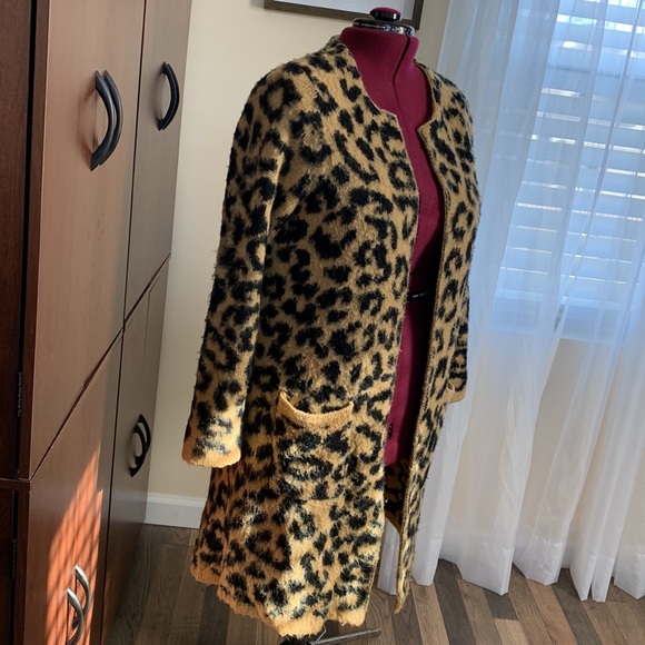 torrid | Sweaters | Torrid Leopard Sweater Jacket With Pockets | Poshmark